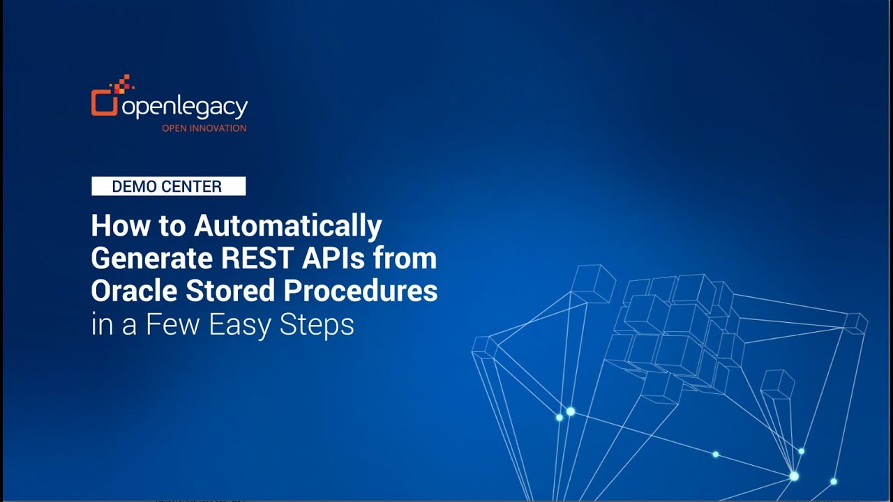Video How To Automatically Generate Rest Apis From Oracle Stored